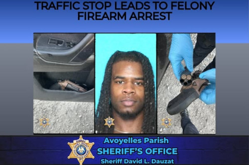 Traffic stop leads to felony firearm arrest | Avoyelles Online News
